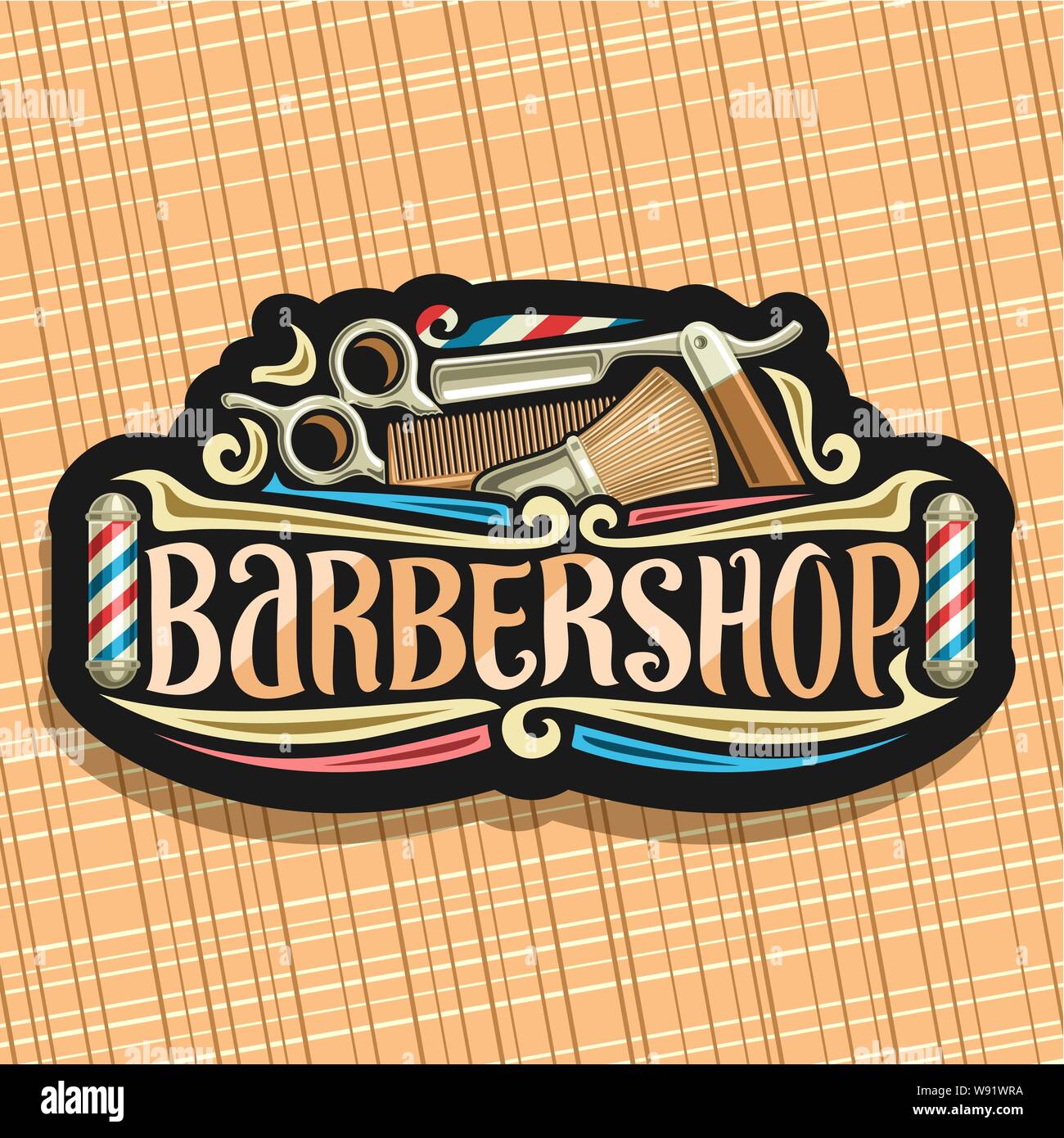 Trendy barbershop style Stock Vector Images - Alamy