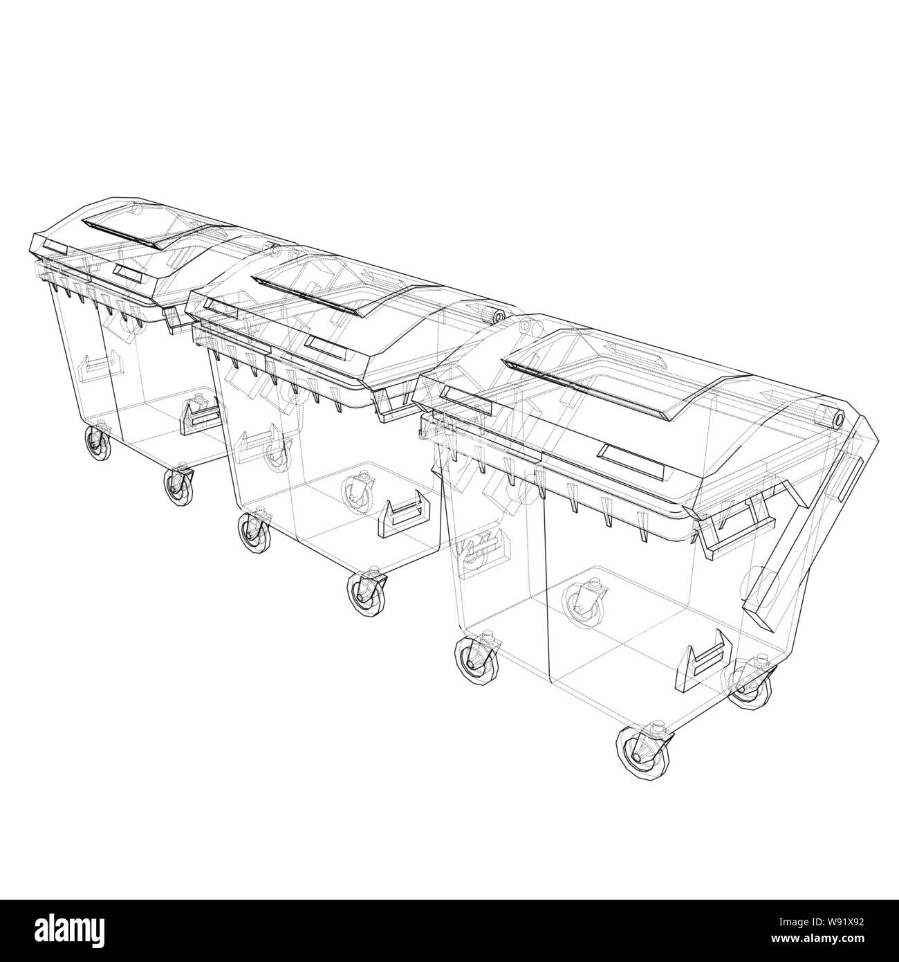 Outline Dumpster or dustbin vector Stock Vector Image & Art - Alamy