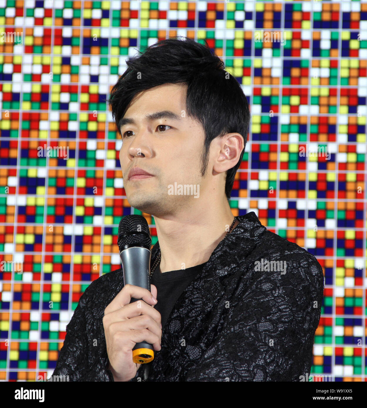 Taiwanese singer and actor Jay Chou attends a press conference for the ...