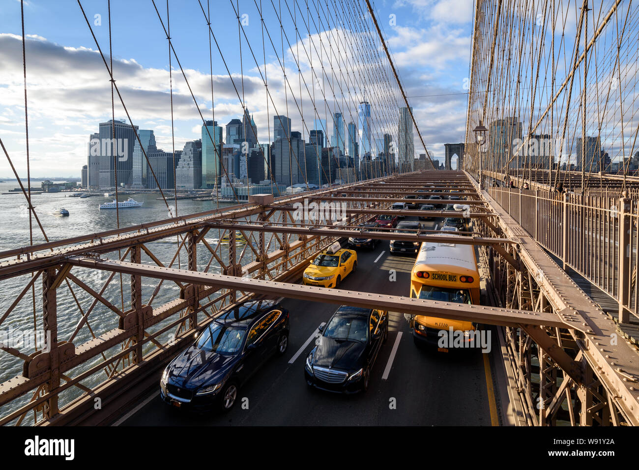 Brooklyn Bridge Backdrop The Brooklyn Bridge With Lower Manhattan In
