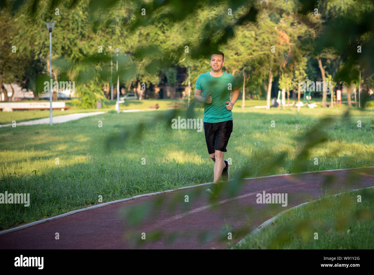 Jogging in nature hi-res stock photography and images - Alamy