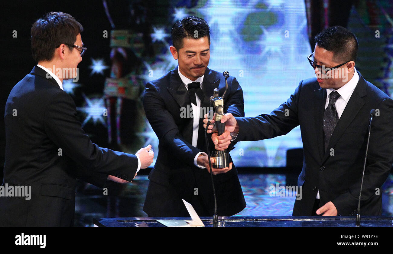Hong Kong directors Sunny Luk Kim Ching, left, and Longman Leung, right ...