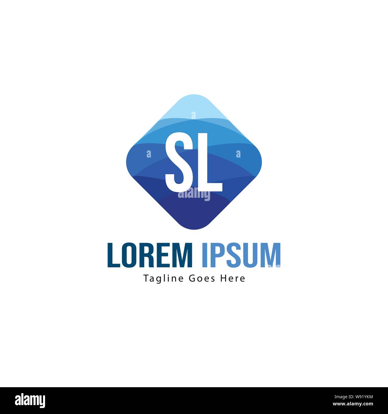 Initial SL logo template with modern frame. Minimalist SL letter logo ...