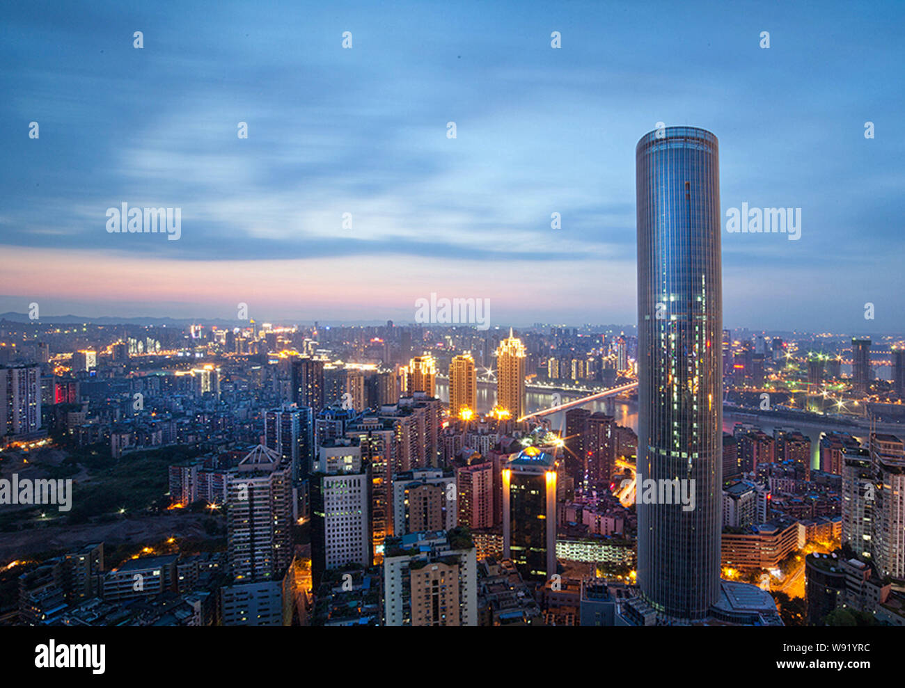 Aerial view of skyscrapers and high-rise buildings in Chongqing, China ...