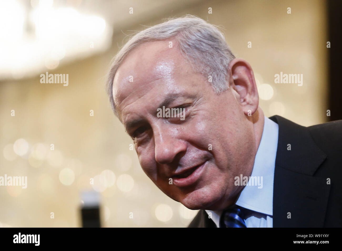 Israel Prime Minister Benjamin Netanyahu smiles at the Shanghai Jewish ...