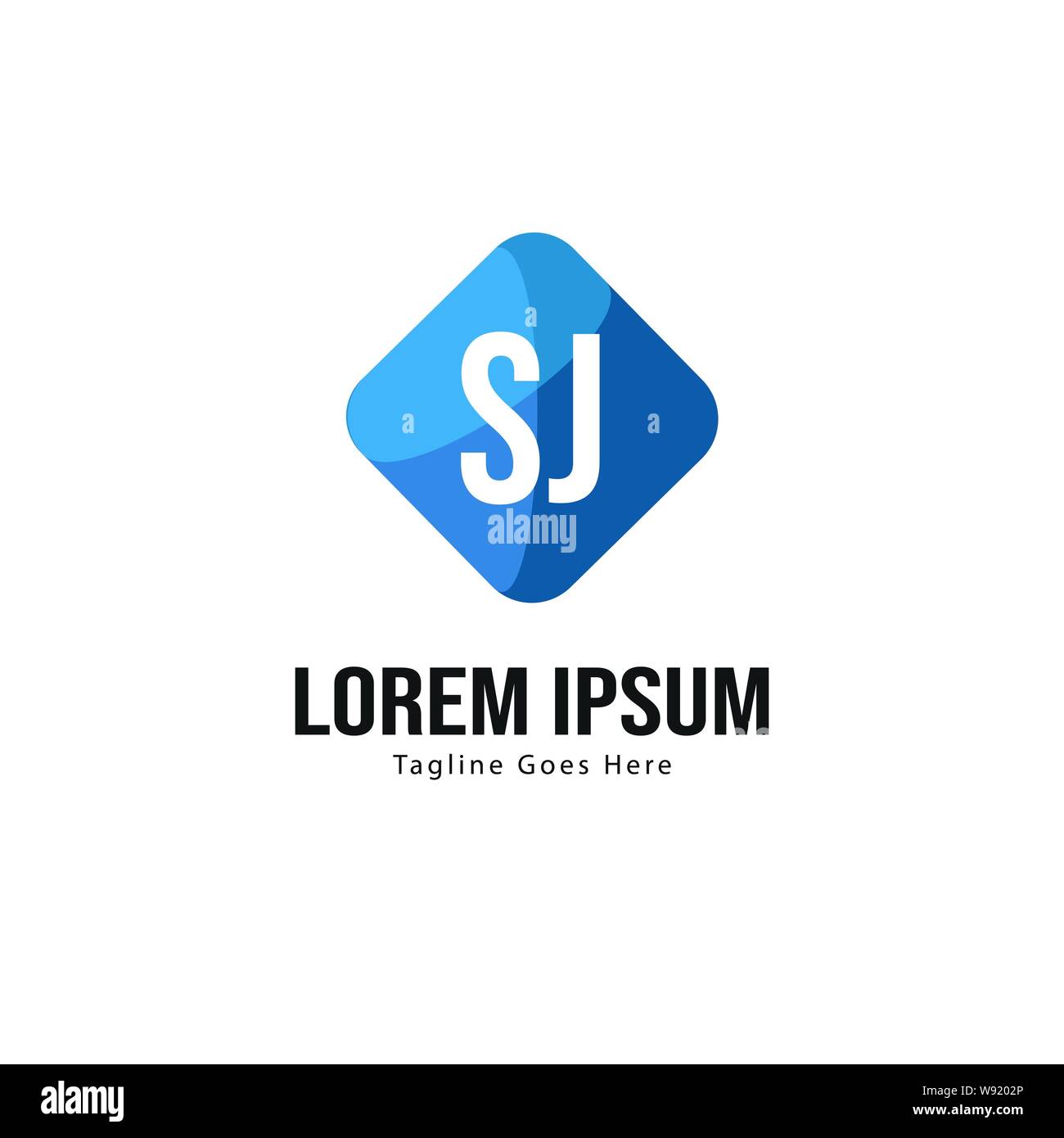 Initial SJ logo template with modern frame. Minimalist SJ letter logo ...