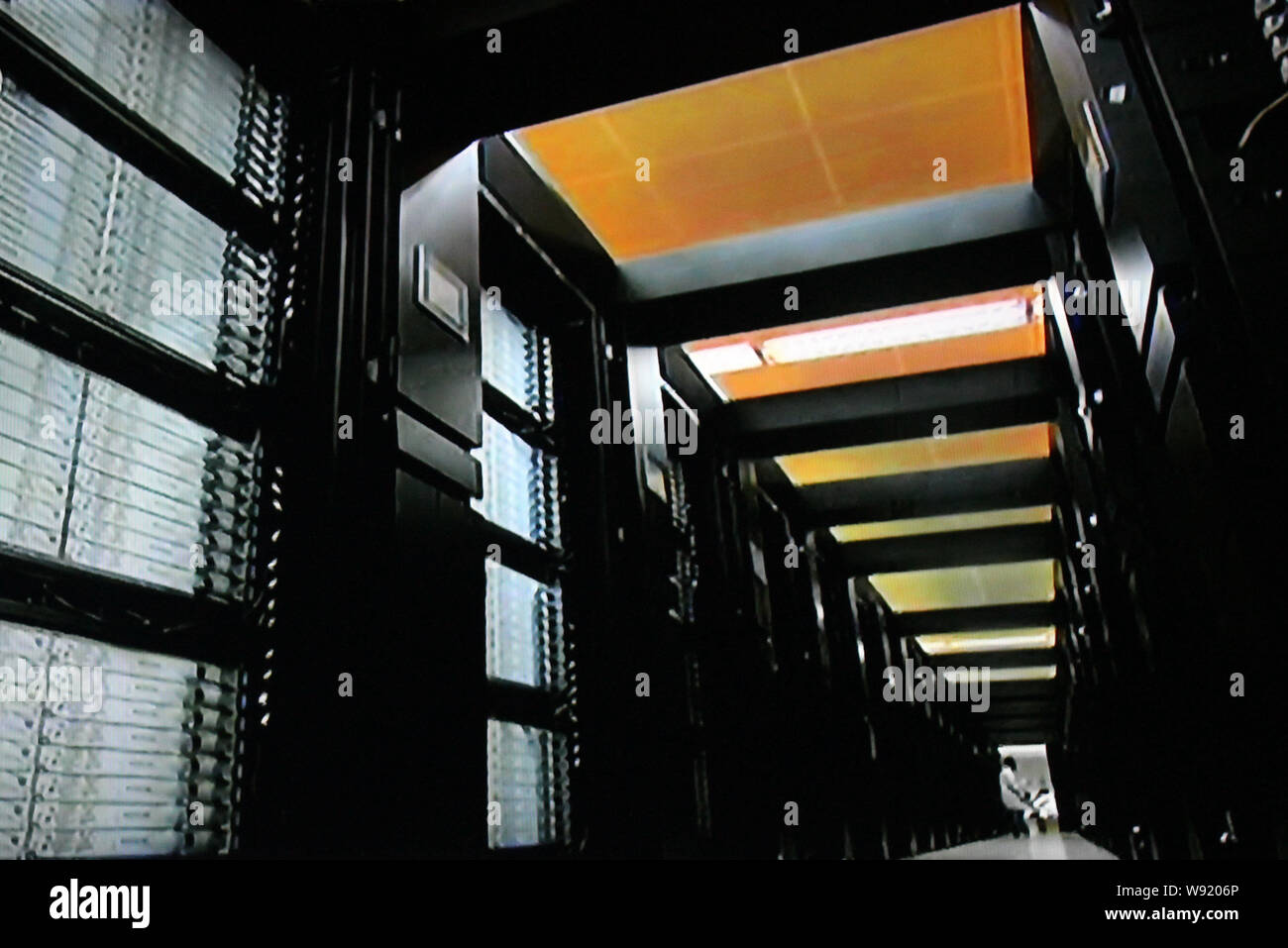 This TV grab taken on 17 June 2013 shows the Tianhe-2 supercomputer ...