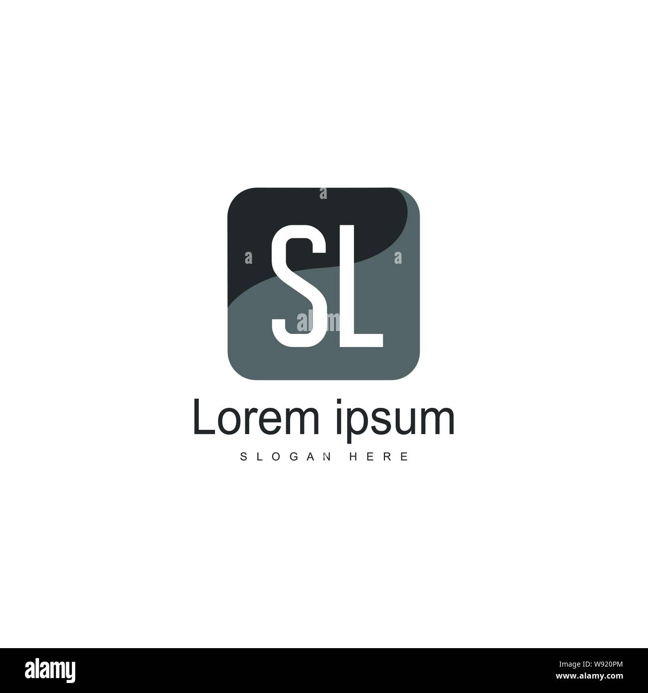 Initial SL logo template with modern frame. Minimalist SL letter logo ...