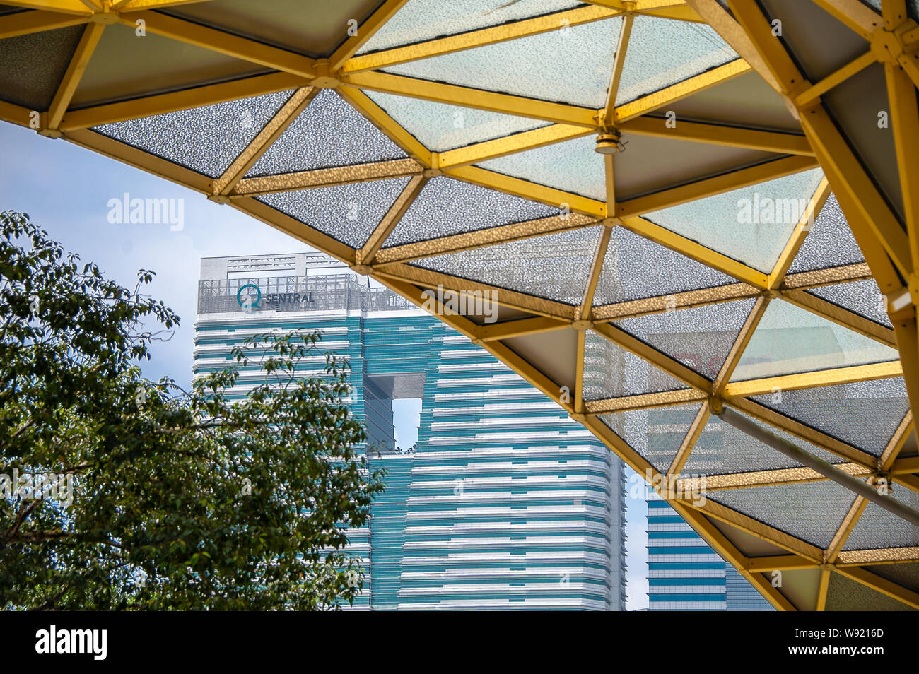 KL Sentral building viewed from the Perdana Canopy, a unique structure ...
