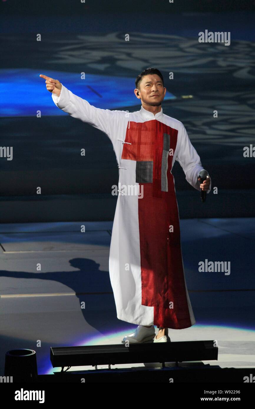 Hong Kong singer and actor Andy Lau poses during his Always Andy Lau ...