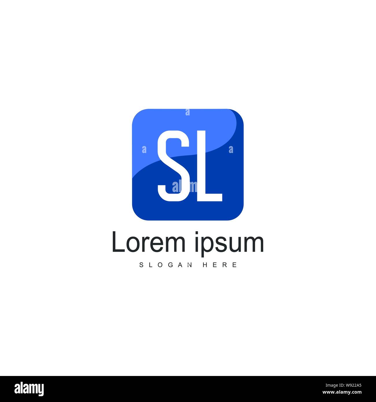 Initial SL logo template with modern frame. Minimalist SL letter logo ...