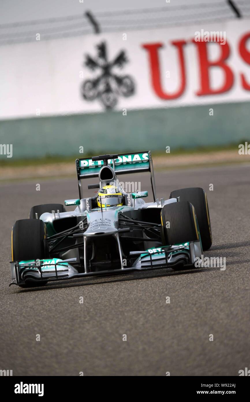 German F1 driver Nico Rosberg of Mercedes competes during the ...