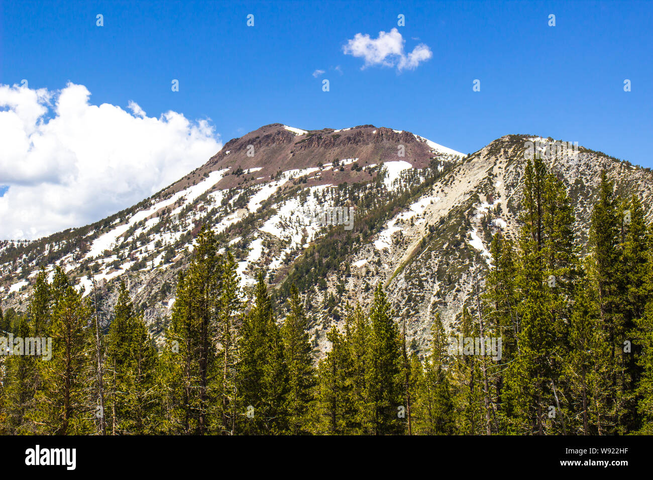 Snow Melting Off Mountain Peaks In Sierra Nevada Stock Photo - Alamy