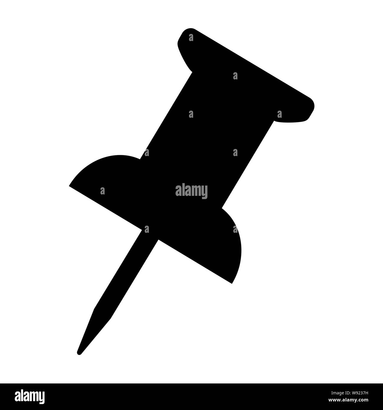 Black pushpin icon Stock Vector Image & Art - Alamy