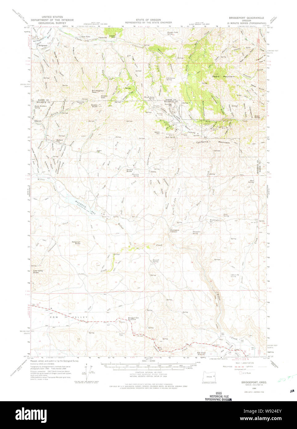 Map of bridgeport oregon hi-res stock photography and images - Alamy