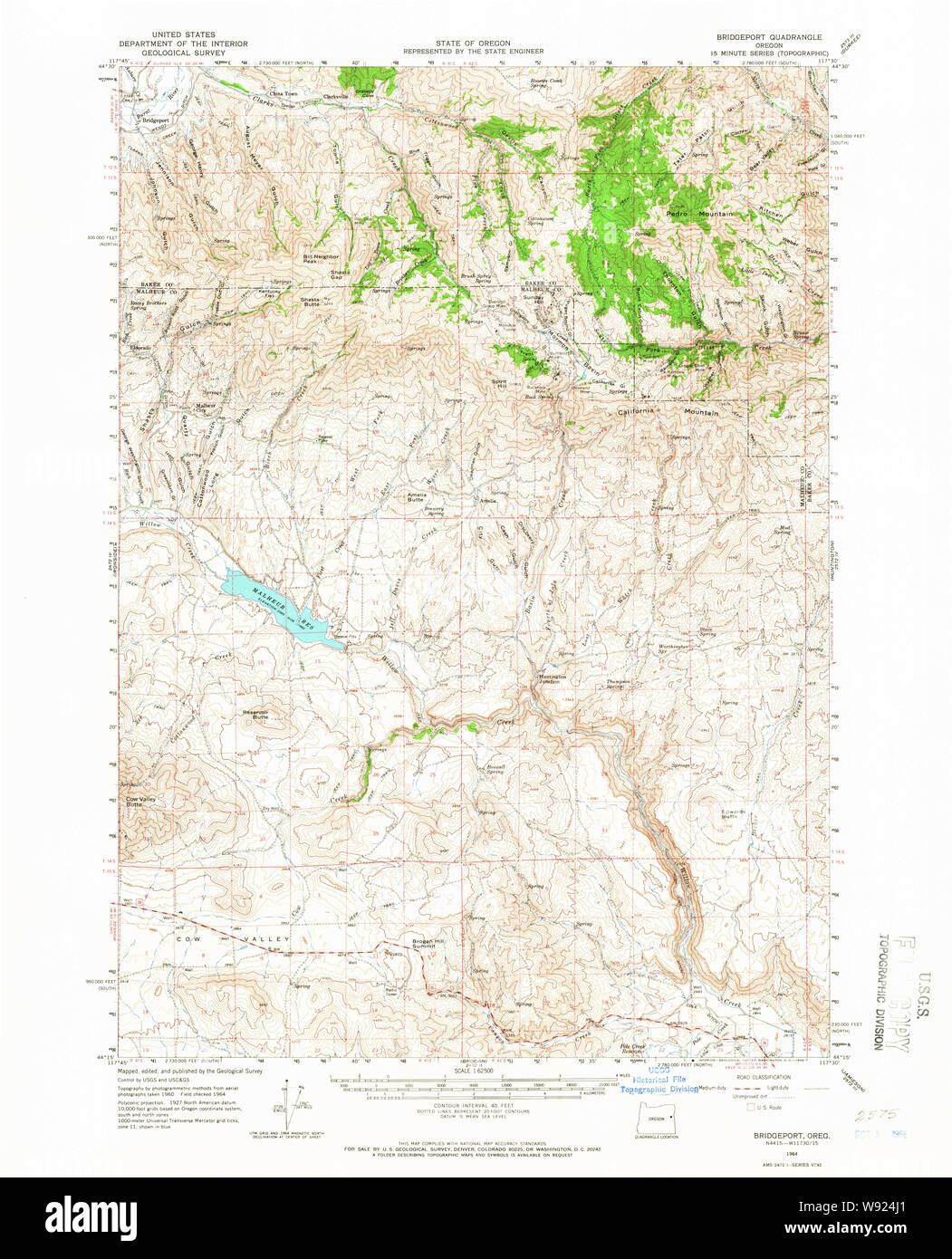 Map of bridgeport oregon hi-res stock photography and images - Alamy