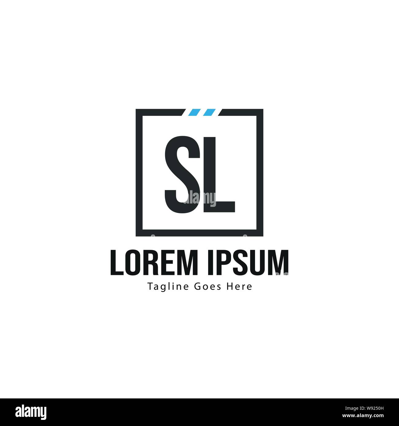 Initial SL logo template with modern frame. Minimalist SL letter logo ...