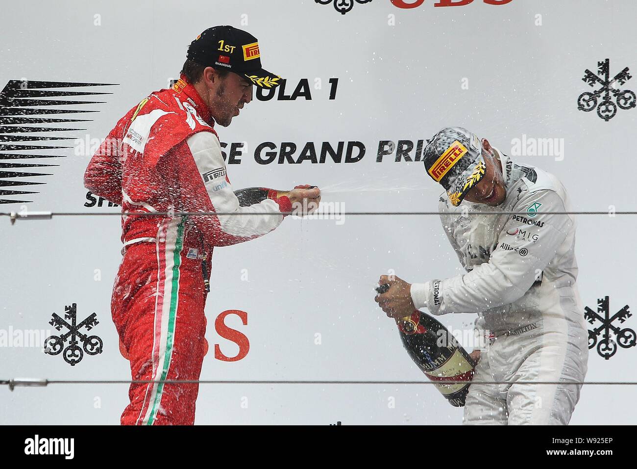 Ferrari celebrate champagne hi-res stock photography and images - Alamy