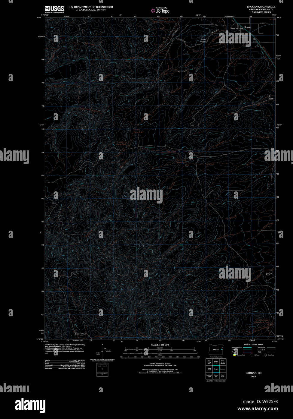 Brogan oregon map hi-res stock photography and images - Alamy