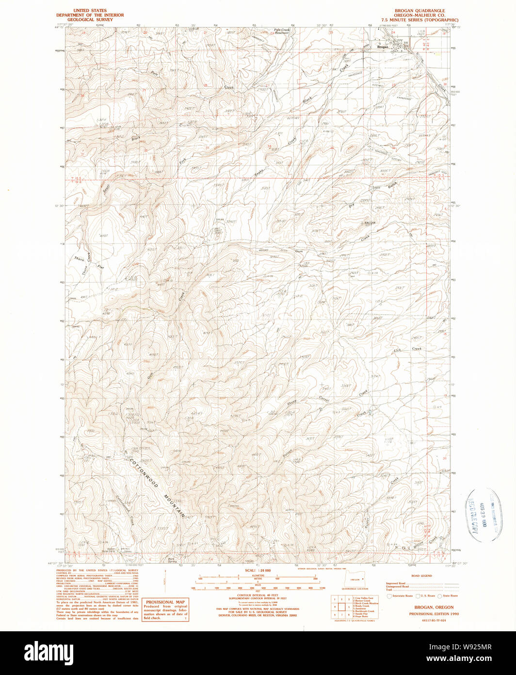 Brogan oregon map hi-res stock photography and images - Alamy