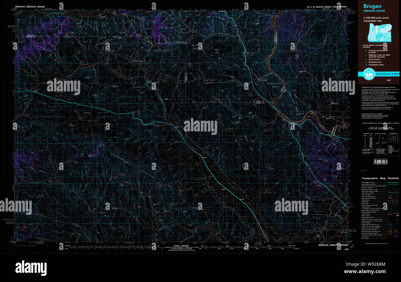 Brogan oregon map hi-res stock photography and images - Alamy