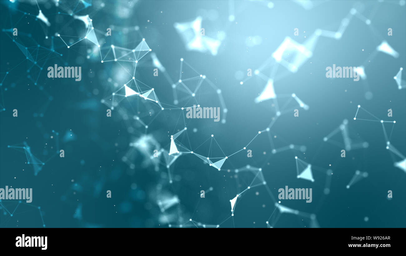 Abstract background Dot and connect line for cyber technology ...