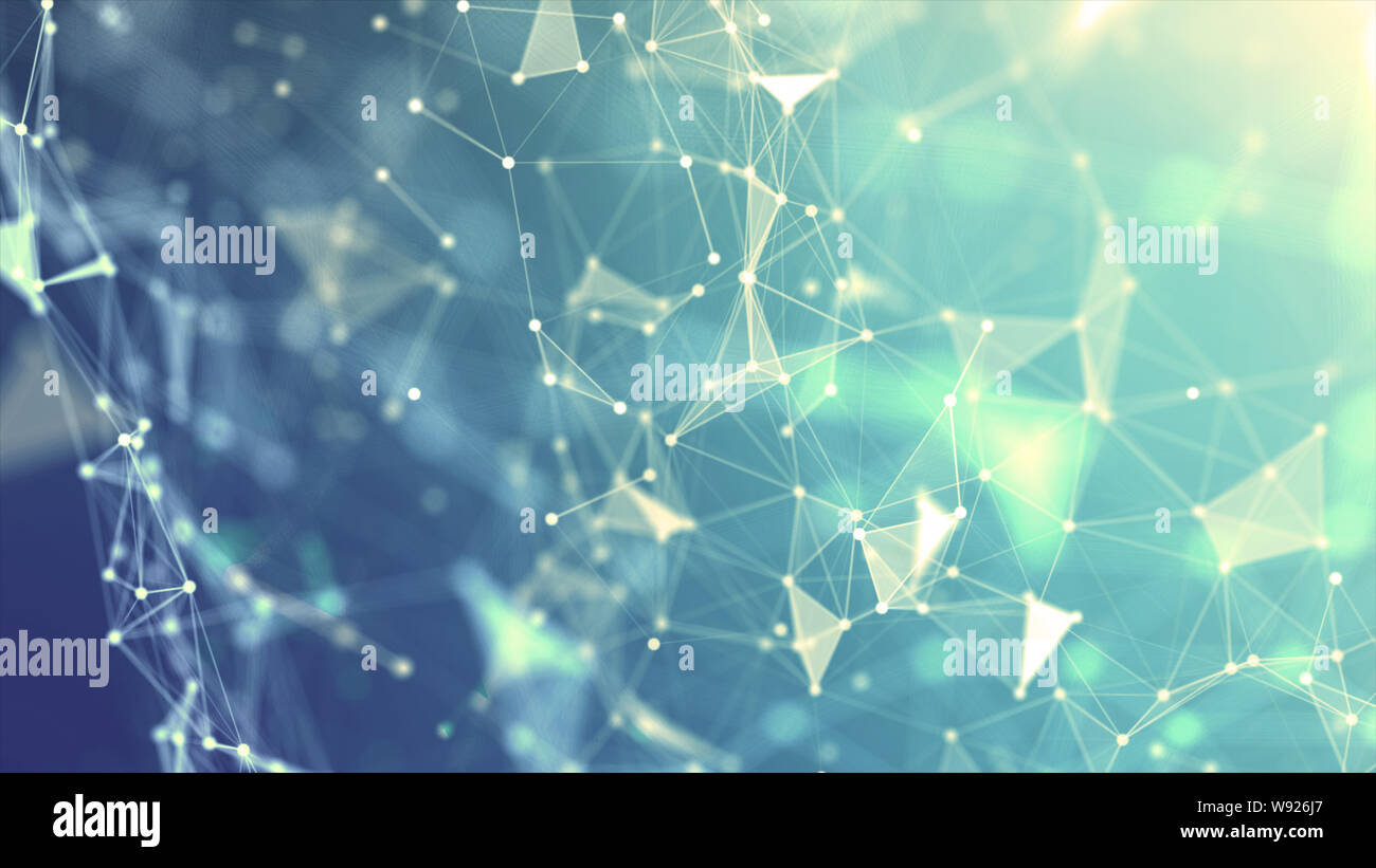 Abstract background Dot and connect line for cyber technology ...