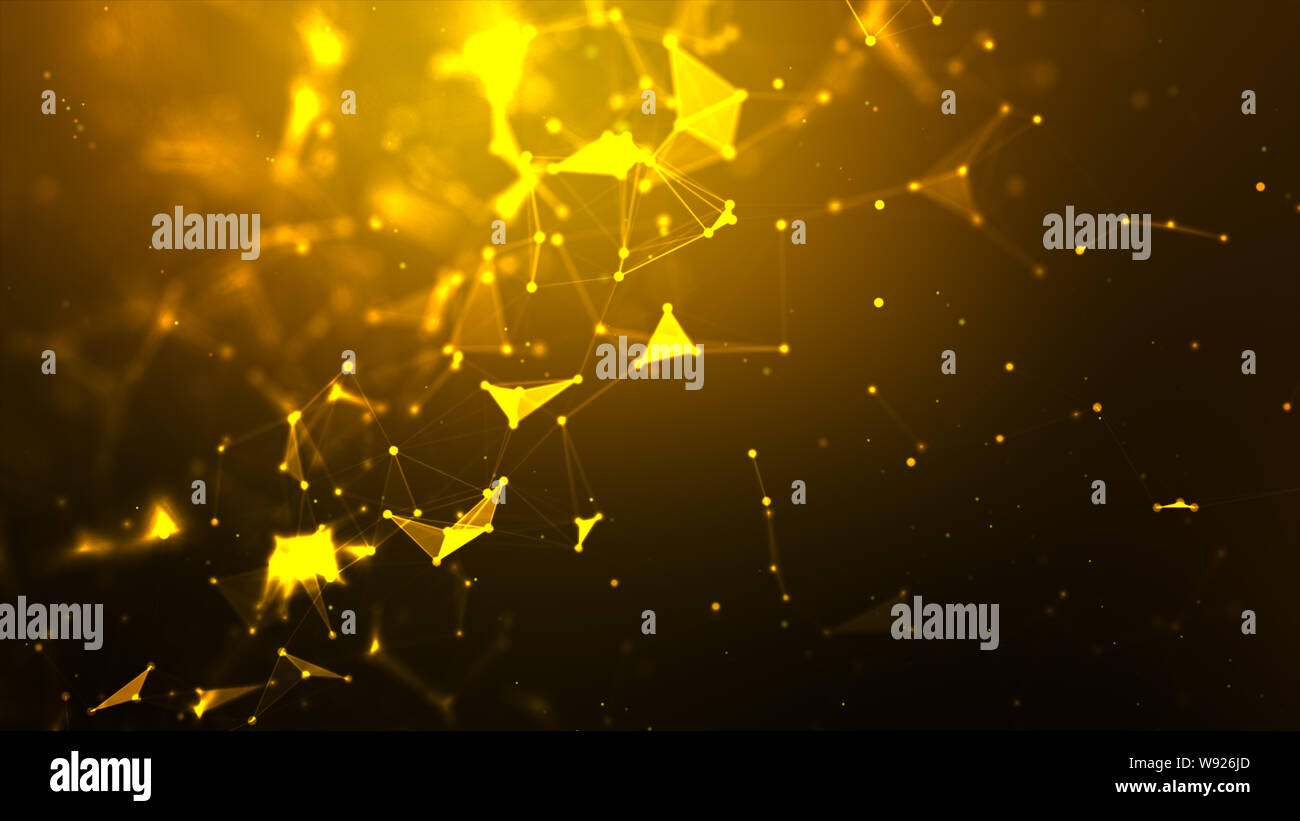 Abstract background Dot and connect line for cyber technology ...