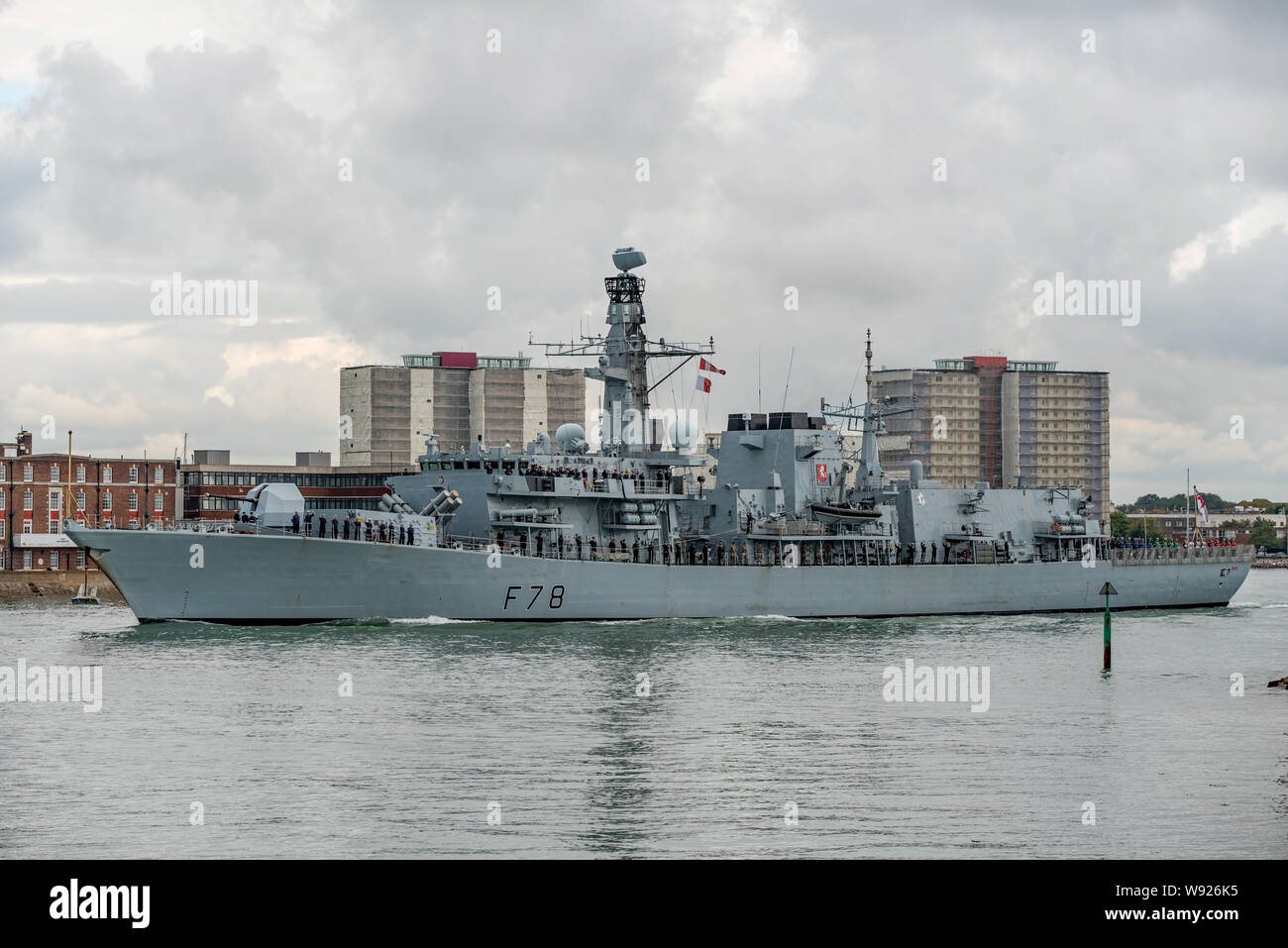 Royal navy frigate f78 hi-res stock photography and images - Alamy
