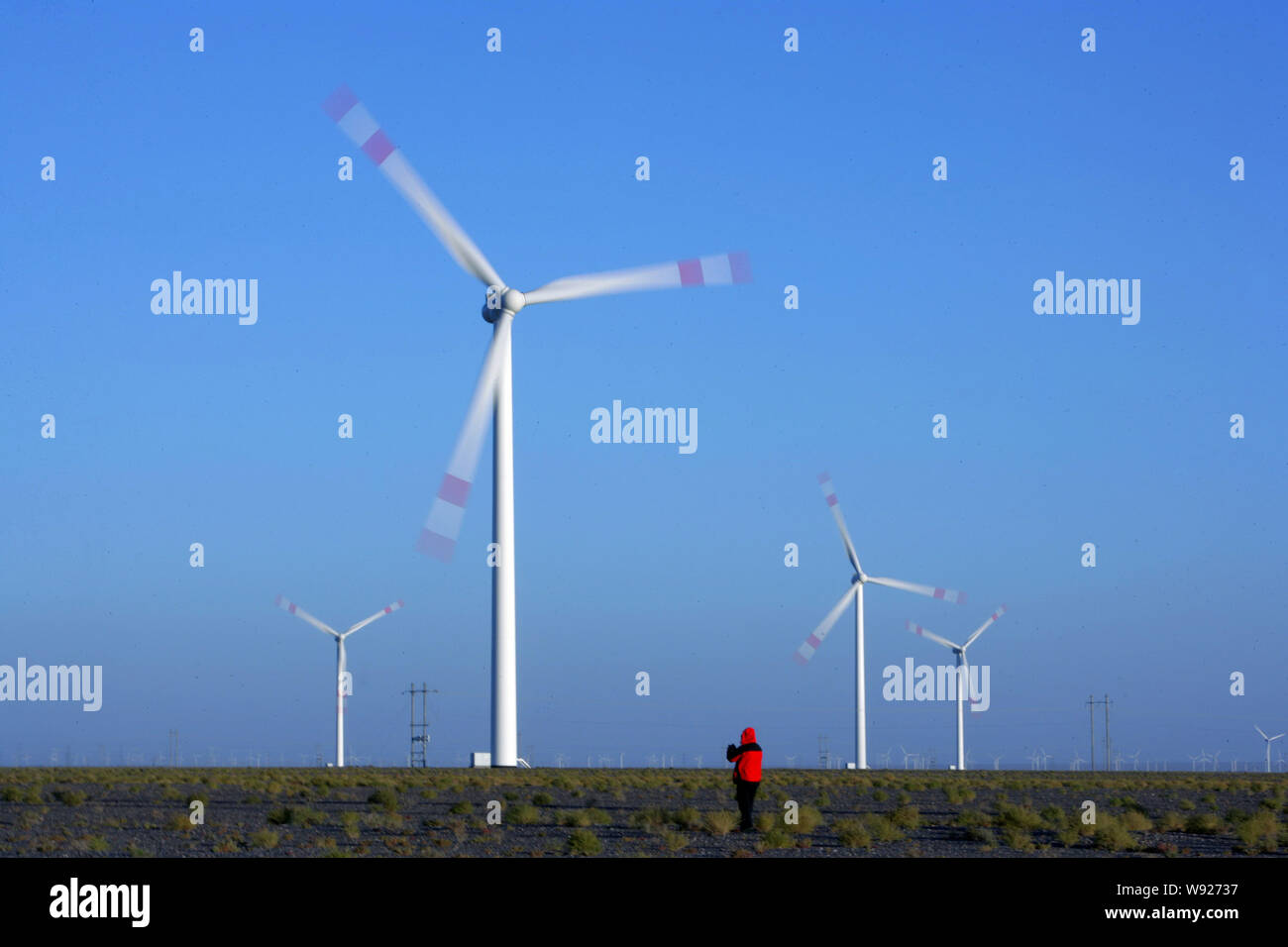 Gansu wind turbines hi-res stock photography and images - Alamy