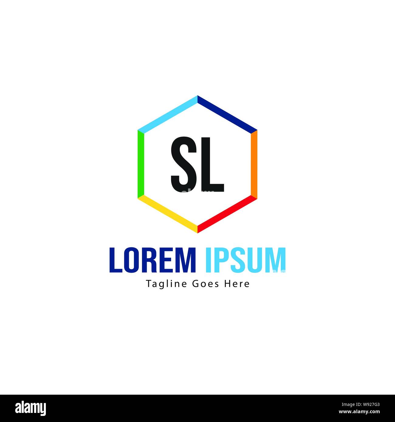 Initial SL logo template with modern frame. Minimalist SL letter logo ...