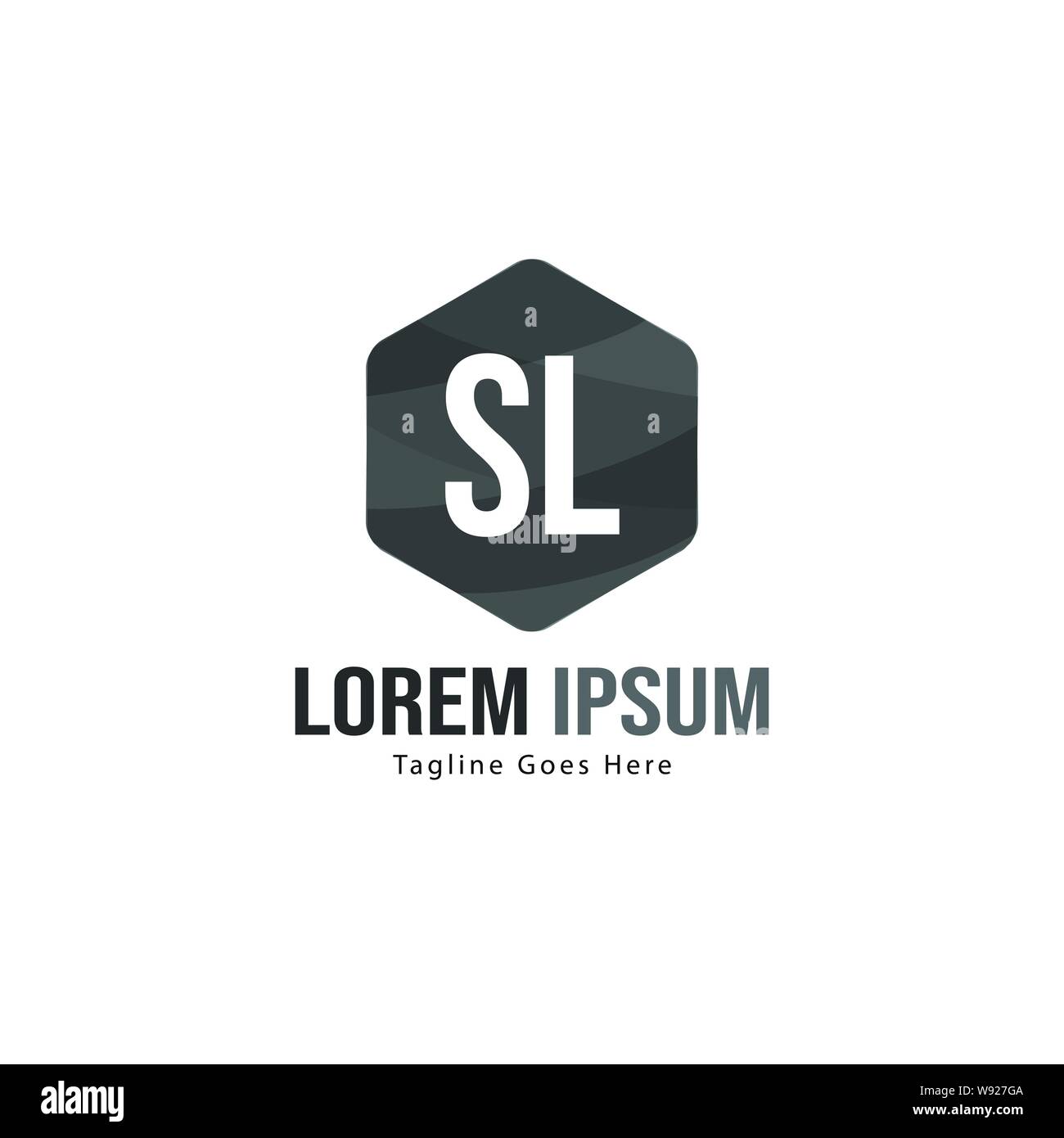 Initial SL logo template with modern frame. Minimalist SL letter logo ...