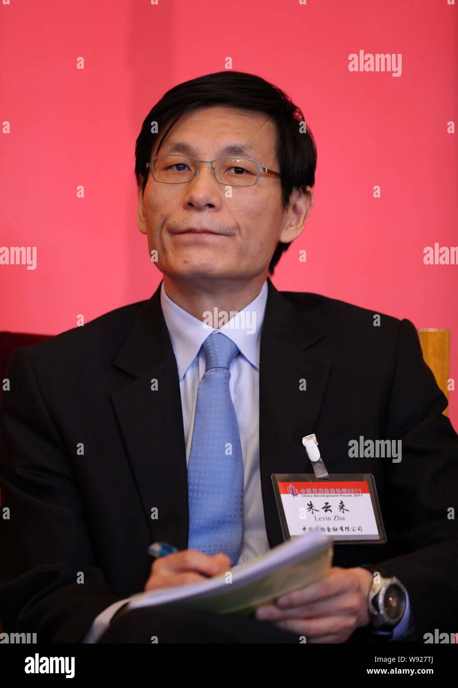 --FILE--Levin Zhu Yunlai, the eldest son of former Chinese Premier Zhu Rongji and President and ...