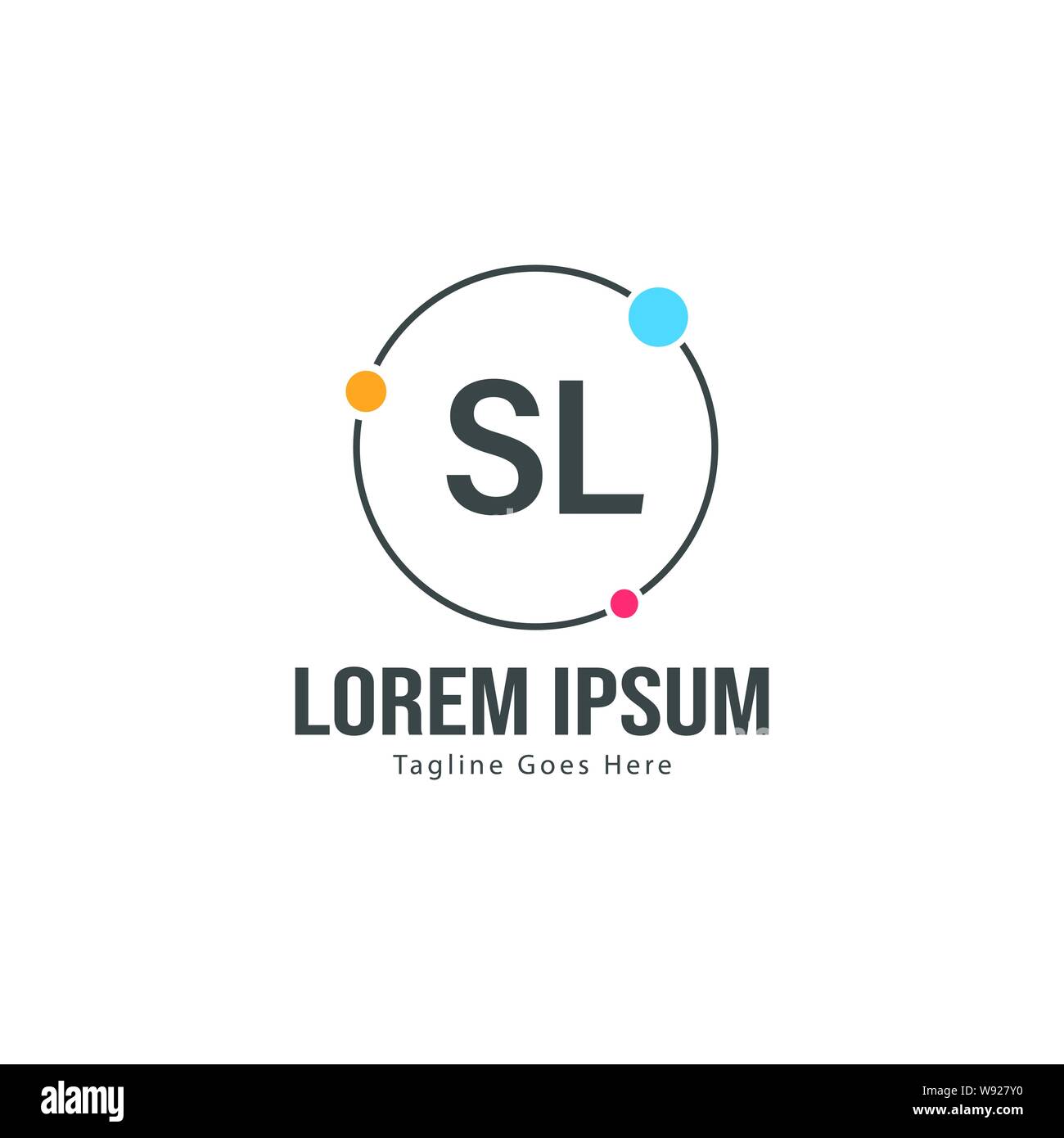 Initial SL logo template with modern frame. Minimalist SL letter logo ...