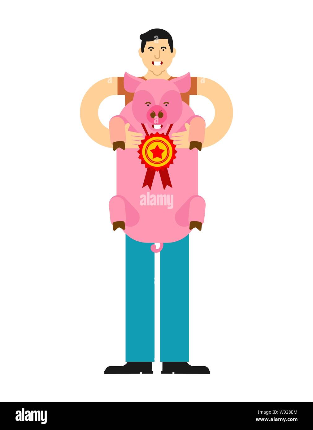 Young happy man holds Stock Vector Images - Alamy