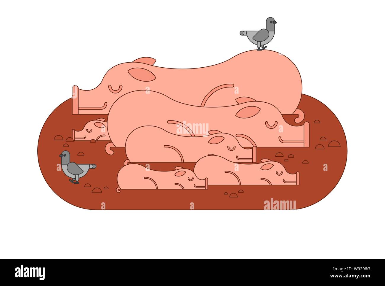 Cute family in park Stock Vector Images - Alamy