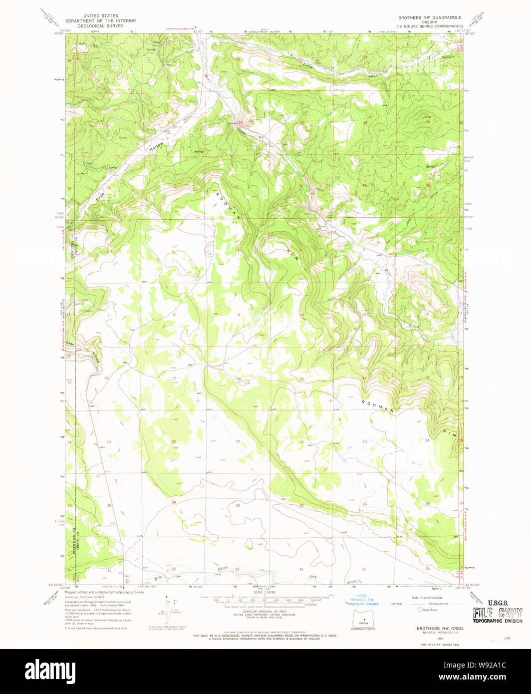 Map of brothers oregon hi-res stock photography and images - Alamy
