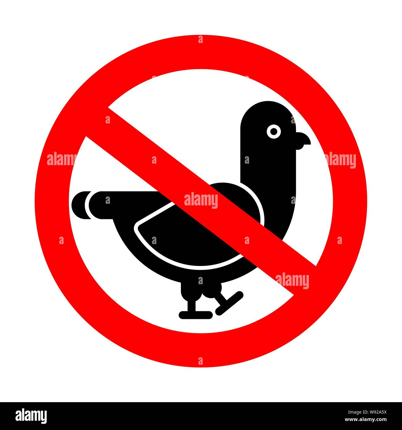 Pigeon forbidden Cut Out Stock Images & Pictures - Alamy
