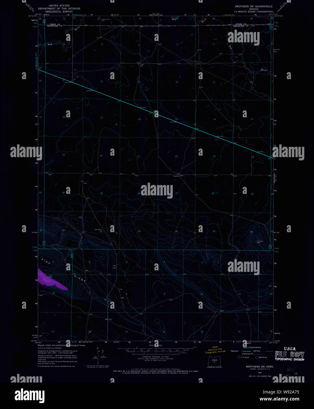 Map of brothers oregon hi-res stock photography and images - Alamy