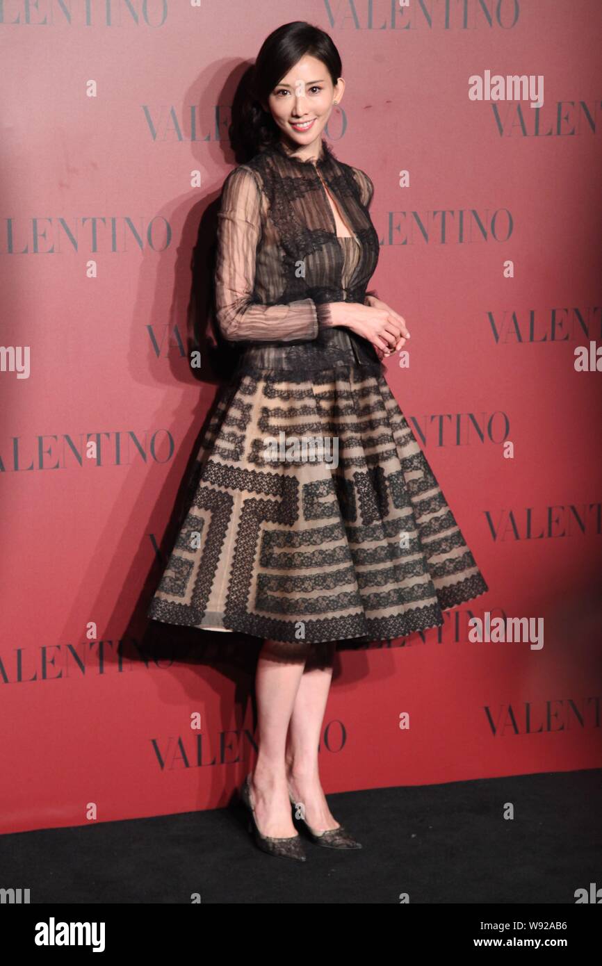Taiwanese Model And Actress Lin Chi Ling Poses As She Arrives For The Valentino Shanghai