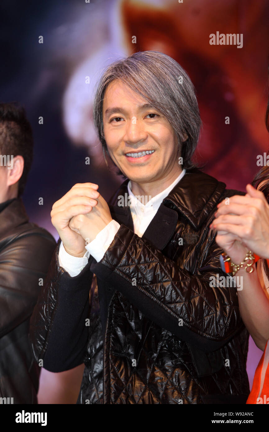Hong Kong actor and director Stephen Chow gestures to pay a Chinese New ...