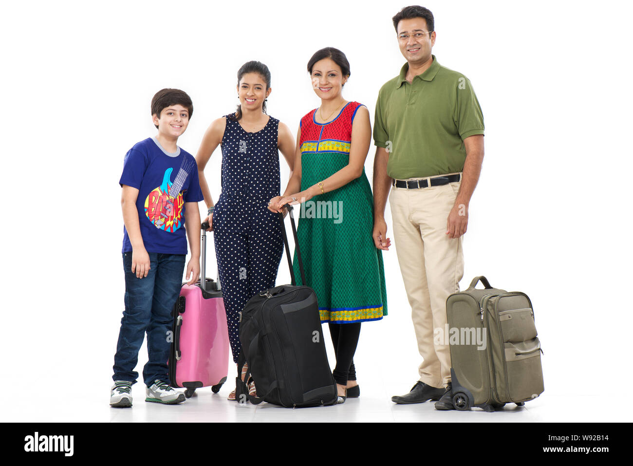 Family going for a vacation Stock Photo - Alamy