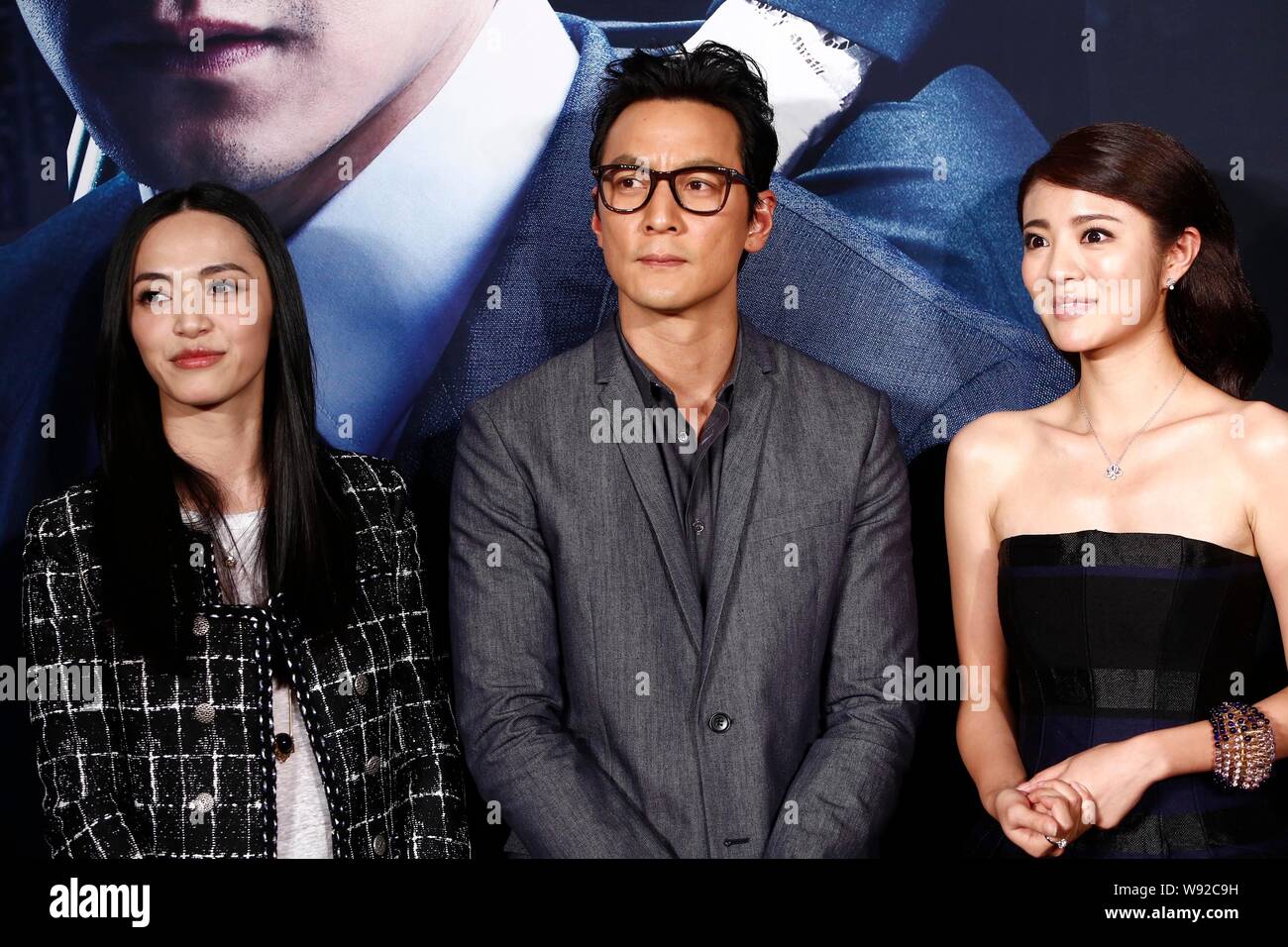 (From left) Chinese actress Yao Chen, Hong Kong actor Daniel Wu and ...