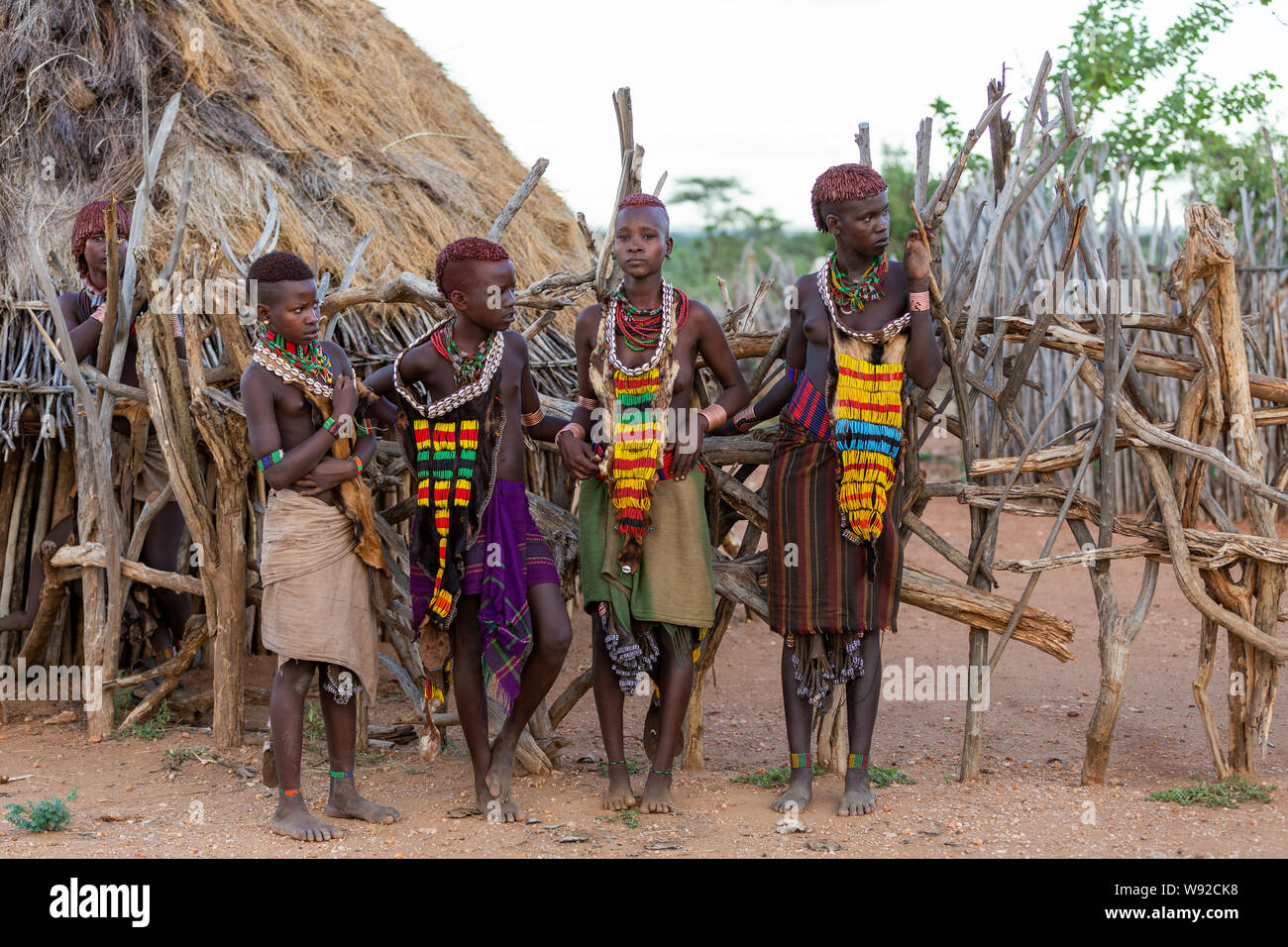 Turmi, Omo River Valley, Ethiopia - May 10, 2019: Portrait of a young ...