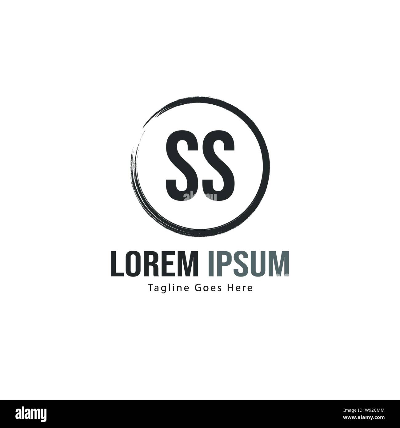 Initial SS logo template with modern frame. Minimalist SS letter logo ...