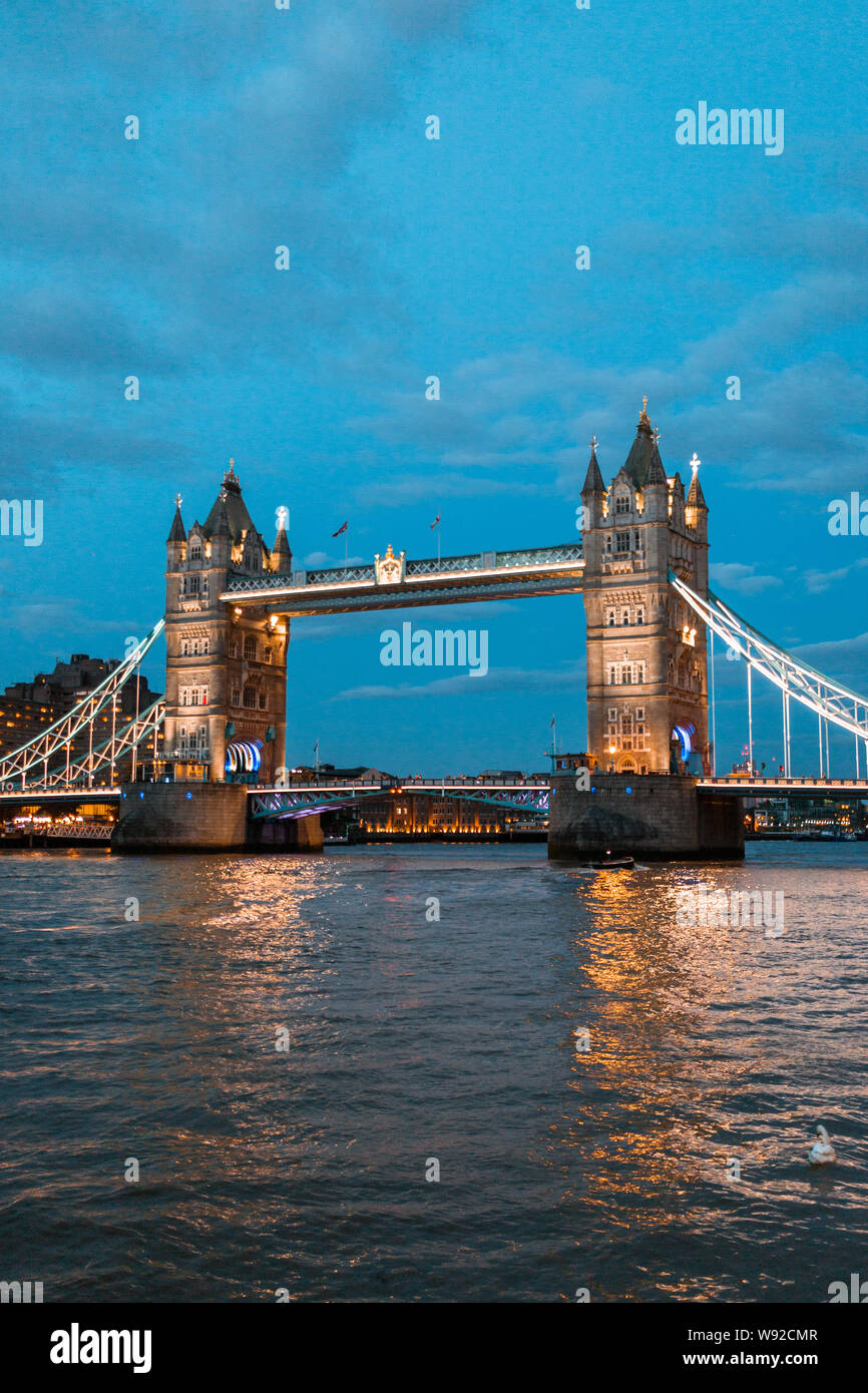 Tower Bridge at dusk Stock Photo - Alamy