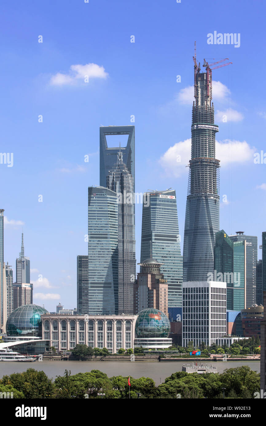 --FILE--Skyline of the Lujiazui Financial District with the Shanghai ...