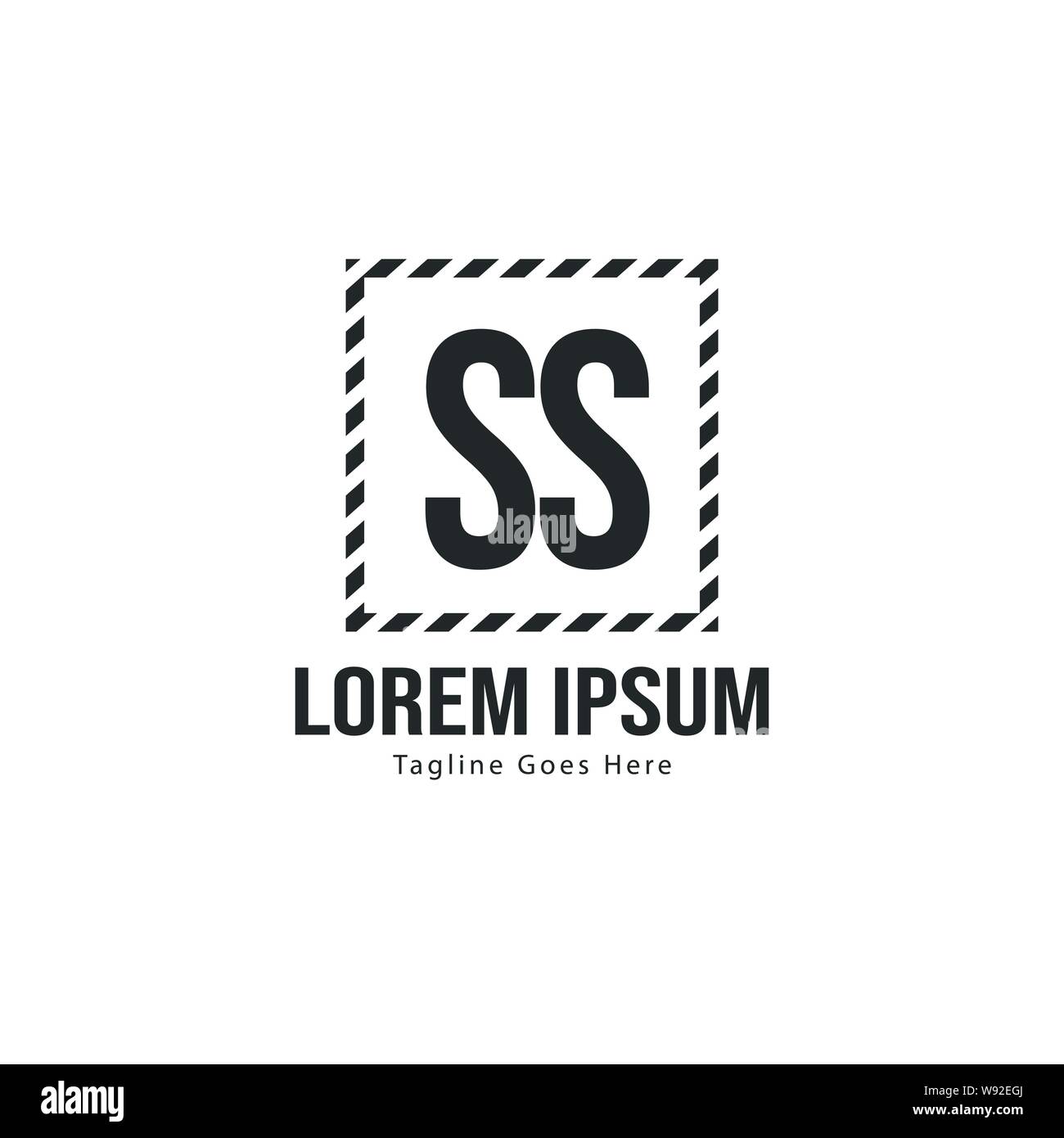 Initial SS logo template with modern frame. Minimalist SS letter logo ...