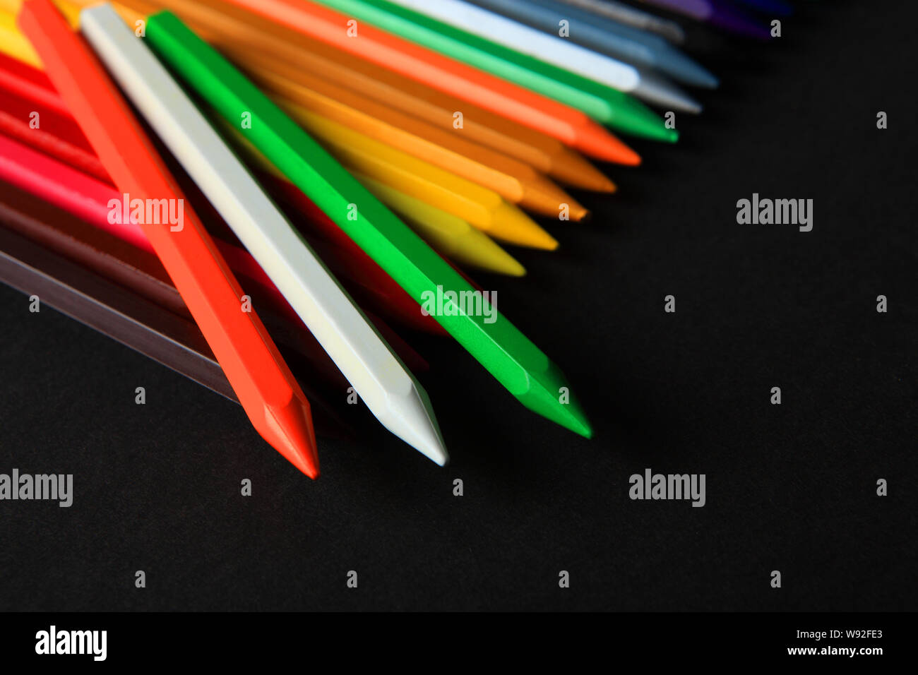 Crayons representing Indian Flag Stock Photo - Alamy