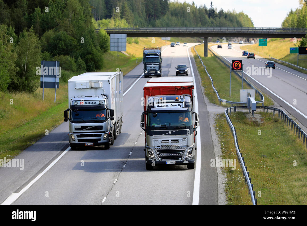 Truck trucks lorries lorry freeway highway motorway hi-res stock ...